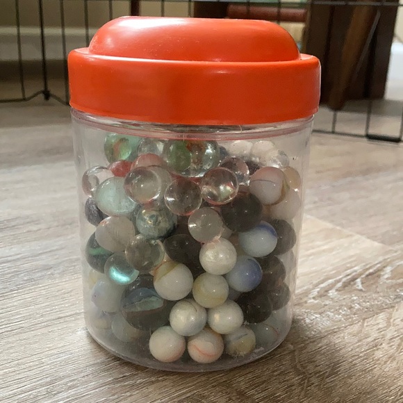 Vintage | Accents | Vintage Plastic Container Full Of Marbles | Poshmark